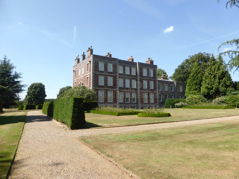Gunby Hall in the sun stock image. Image of hall, house - 241555951