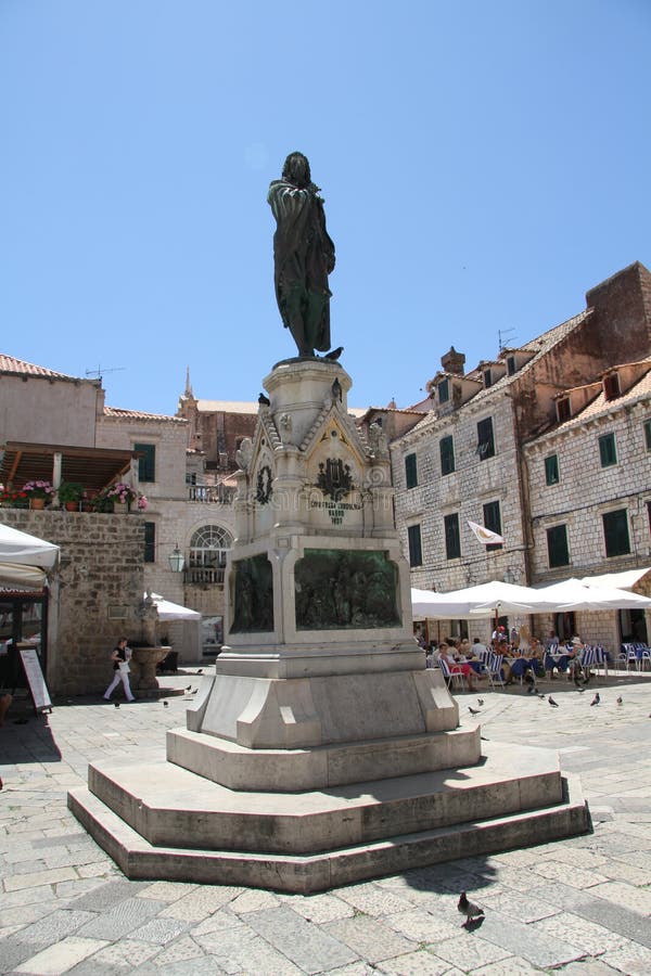 Gundulic Square Dubrovnik Croatia Editorial Stock Image - Image of ...