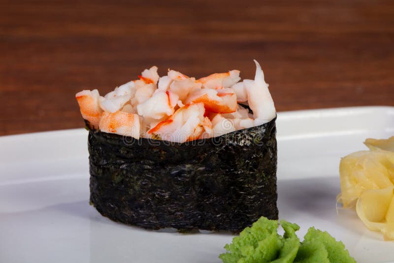 Japanese gunkan squid stock photo. Image of food, sushi - 121396580