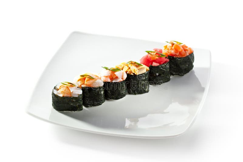 Gunkan Sushi Set stock photo. Image of background, gunkan - 74592654