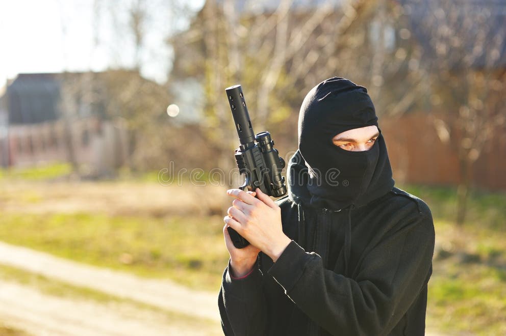 Gunman stock image. Image of danger, aggression, shooter - 10436171
