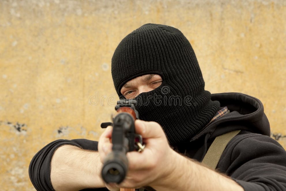 Gunman stock image. Image of offensive, gunman, criminal - 24719567