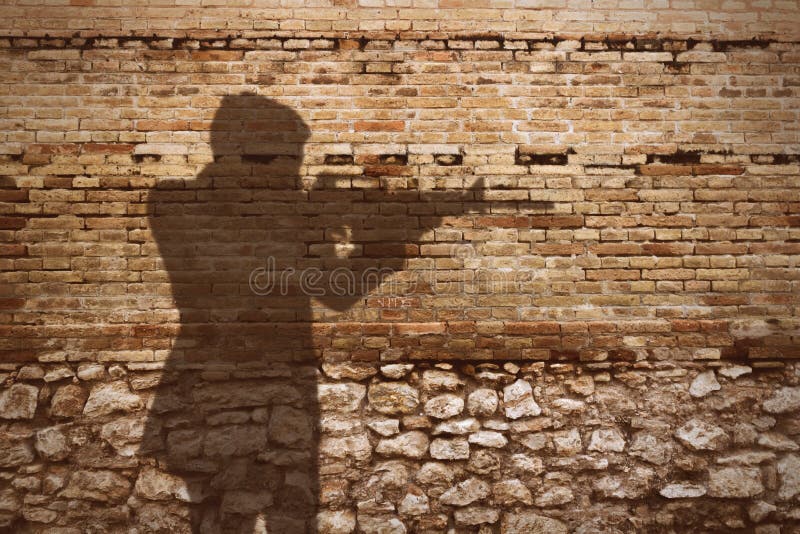 Gunman stock image. Image of shadow, black, criminal - 87785851
