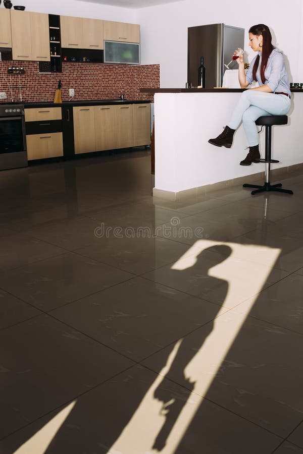 Gunman stock image. Image of scene, girl, shadow, people - 46170083