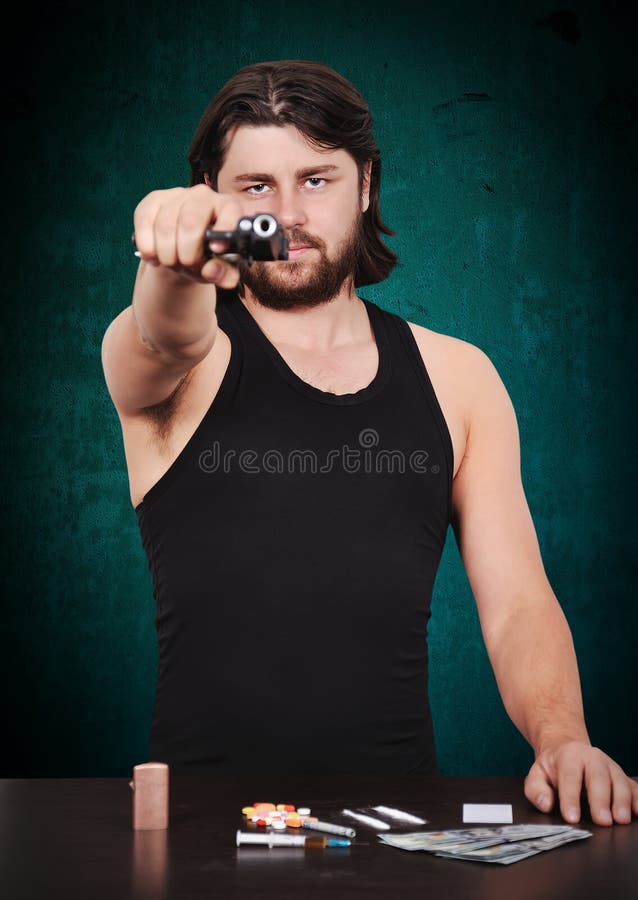 Gunman stock image. Image of gunman, addiction, heroine - 45801153