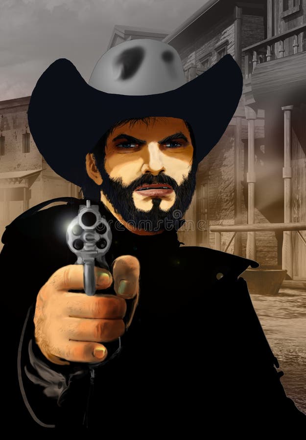 The gunner stock illustration. Illustration of western - 20394424