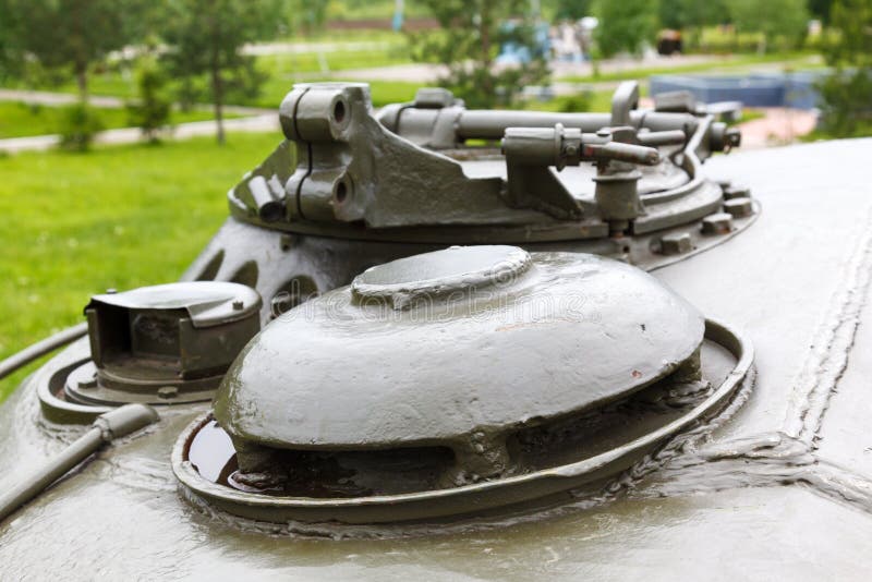 Gunner s hatch of the T-54 stock photo. Image of machine - 33812746