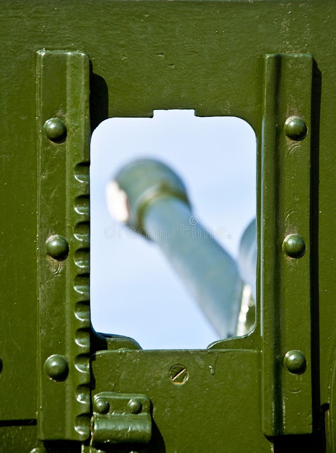 Gunner view stock image. Image of trunk, metal, rivet - 28499799