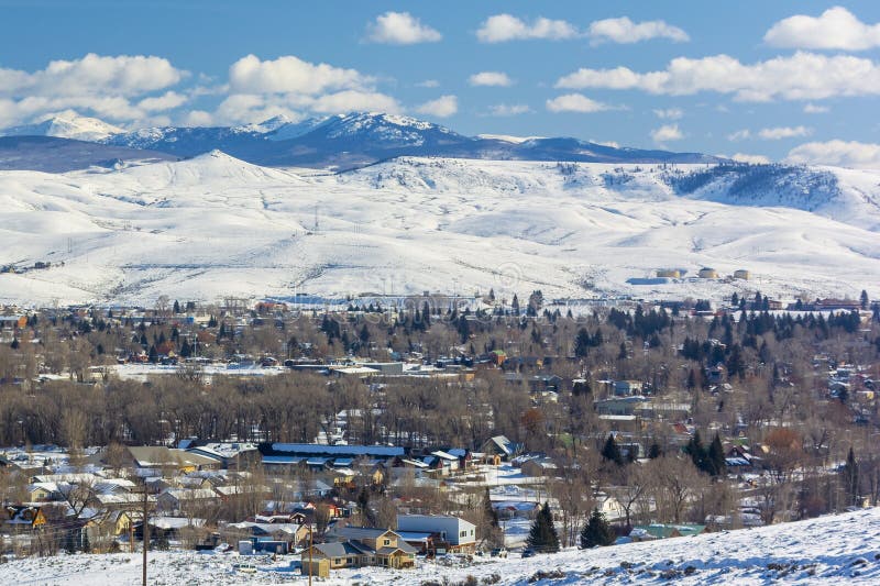 Town of Gunnison, Colorado on a Sunny Winter Day Stock Image - Image of ...