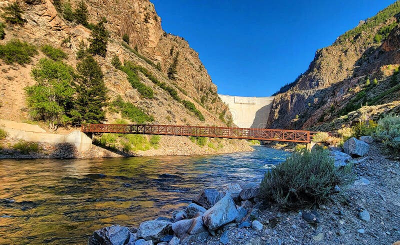The Gunnison River and Dam Cimarron Colorado Stock Photo - Image of ...