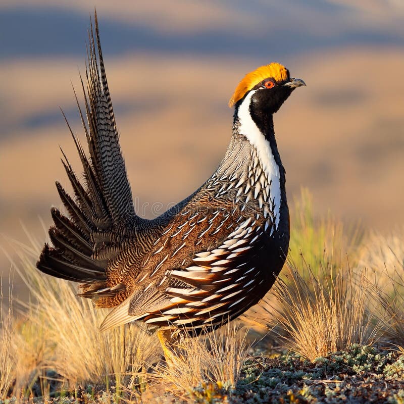 Gunnison Sage-grouse or Lesser Sage-grouse, AI Generated Stock Illustration - Illustration of ...