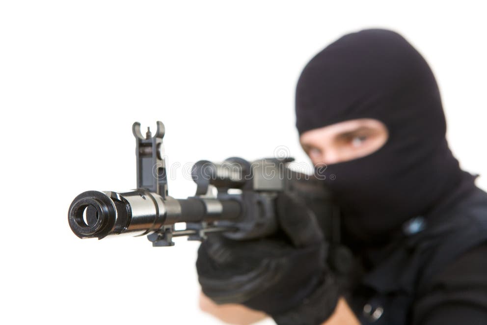 Gunpoint stock image. Image of killer, mask, gangster - 8389801