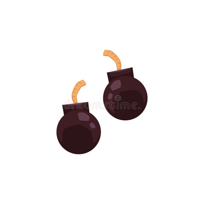 Gunpowder Pouches or Explosive Dynamite Bombs Flat Vector Illustration ...
