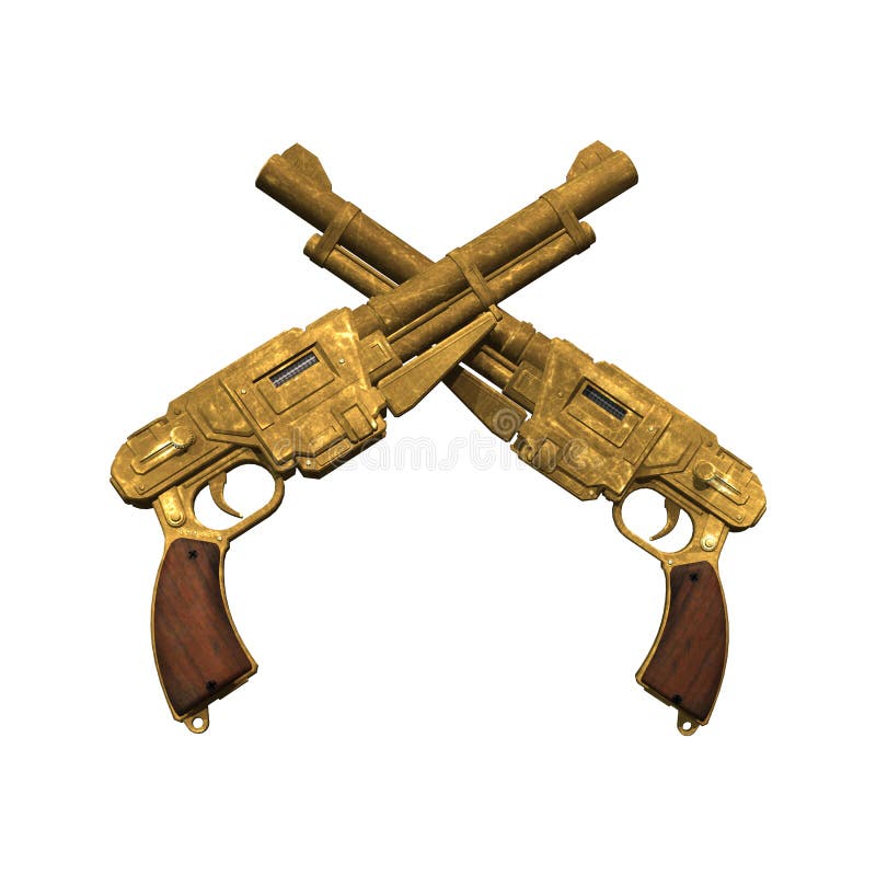 Vector Illustration of Two Old Guns Stock Vector - Illustration of ...