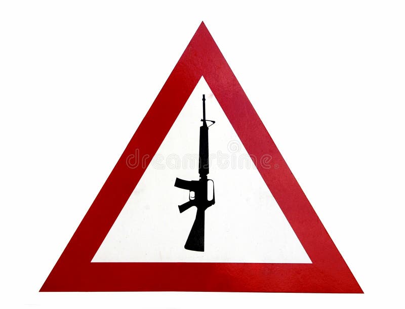 Guns forbidden stock photo. Image of symbol, bullet, icon - 6819614
