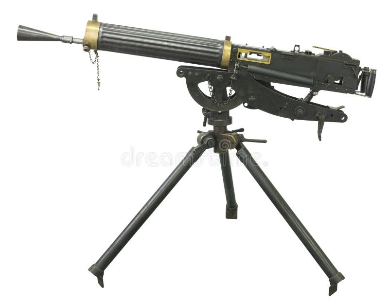 Guns and Machine Gun on a White Background Stock Image - Image of white ...