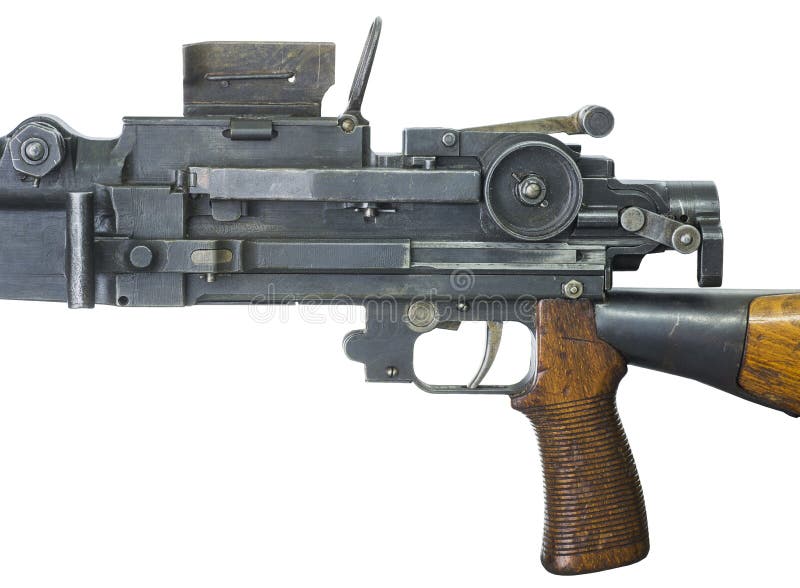 Guns and Machine Gun on a White Background Stock Image - Image of bolt ...
