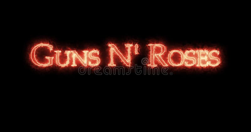 Guns N` Roses Written with Fire. Loop Stock Video - Video of hell ...