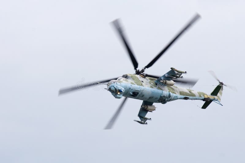 Gunship in Action stock photo. Image of hind, flight, gunship - 3095214
