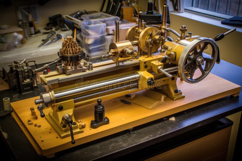Gunsmithing Lathe Machine for Barrel Threading Stock Illustration ...