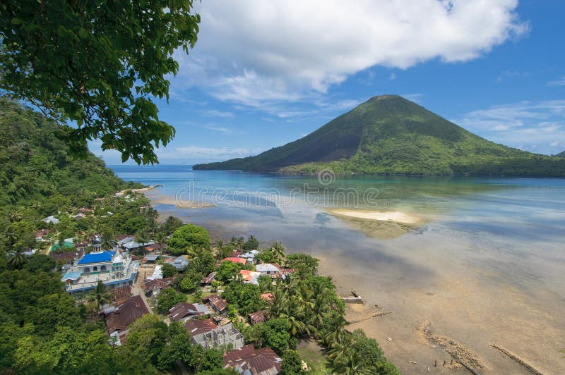 Gunung Api Volcano, Banda Islands, Indonesia Stock Image - Image of ...