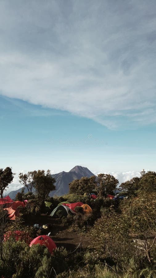 Gunung Merapi stock image. Image of landscape, nature - 263724587