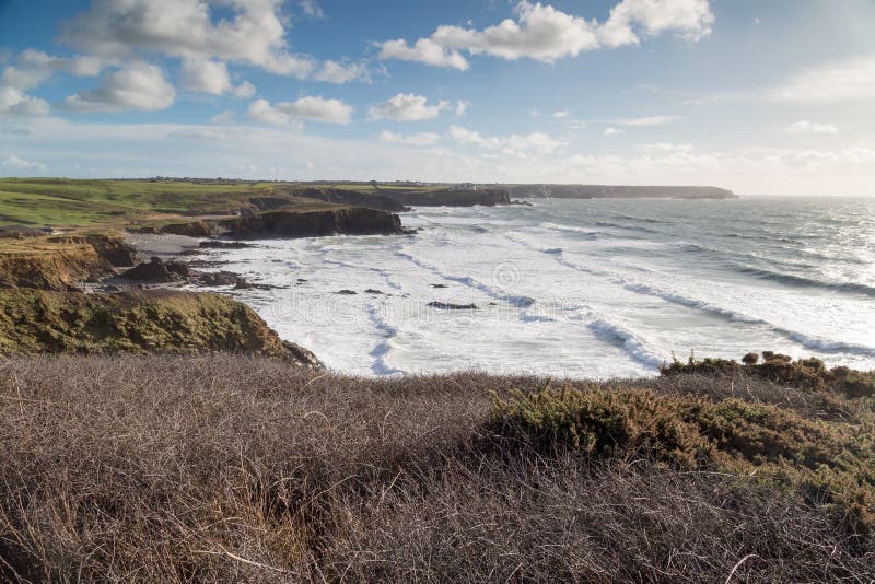 Gunwalloe stock image. Image of rocks, beautiful, peninsula - 64896697