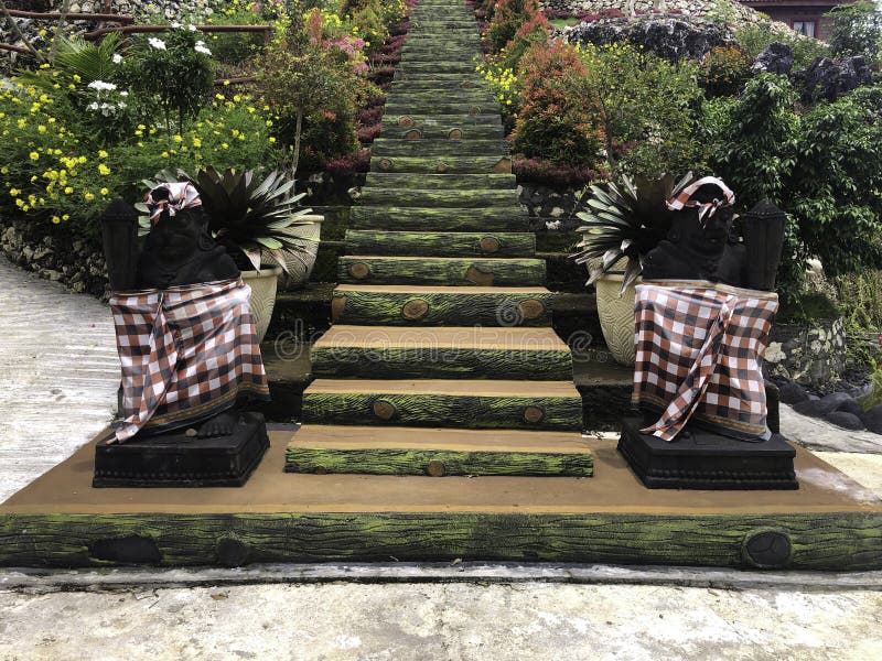 Gupolo Stone Sculpture for Gate Decoration with Fabric Stock Image ...