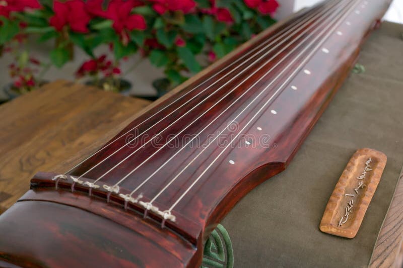 Guqin, a Seven-stringed Plucked Instrument in Some Stock Image - Image ...