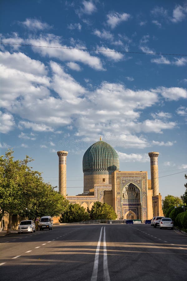 Gur Amir Mausoleum Seen from the Street Stock Photo - Image of timur ...