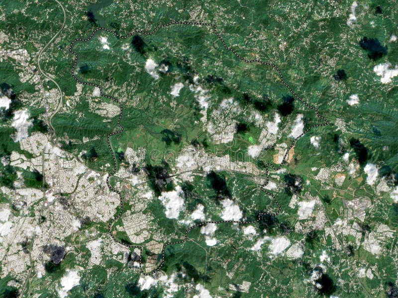 Gurabo, Puerto Rico. Low-res Satellite. No Legend Stock Illustration ...