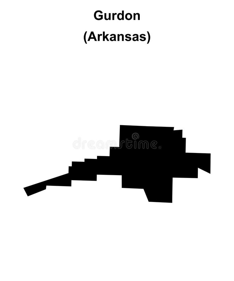 Gurdon Outline Map Stock Illustrations – 1 Gurdon Outline Map Stock ...