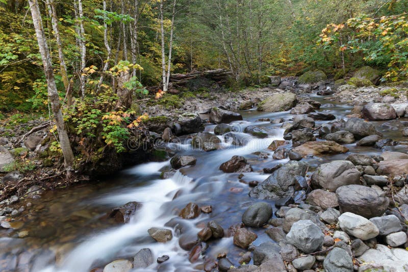 The Gurgling of Small Rapids Stock Photo - Image of long, mountain ...