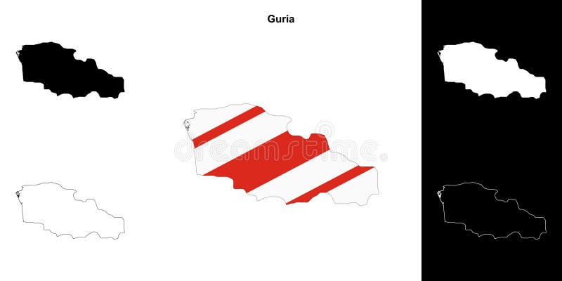 Guria outline map stock illustration. Illustration of region - 342099680