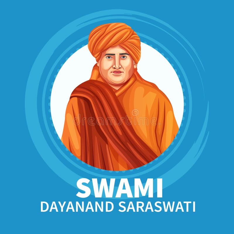 Swami Dayananda Saraswati Founder of the Arya Samaj Jayanti Vector ...