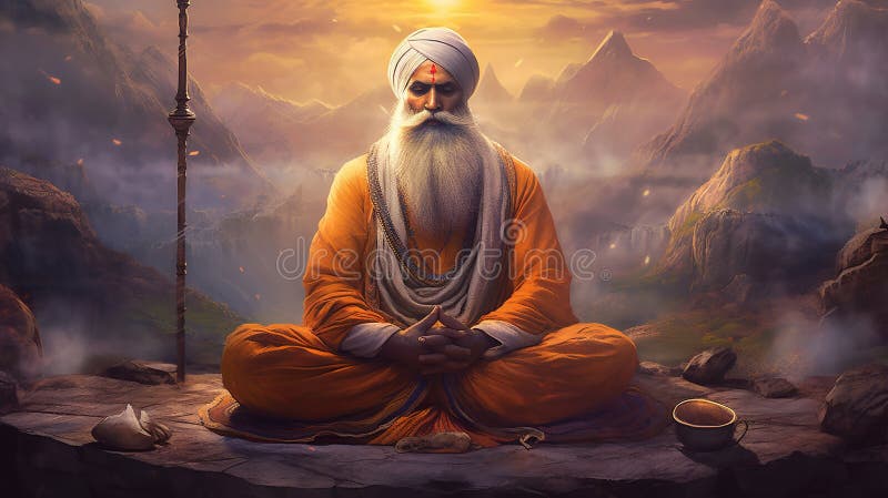 Illustration of Guru Nank Dev Ji Same As this Image, Generative Ai ...