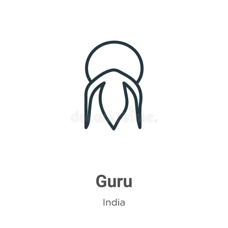 Guru Outline Vector Icon. Thin Line Black Guru Icon, Flat Vector Simple ...