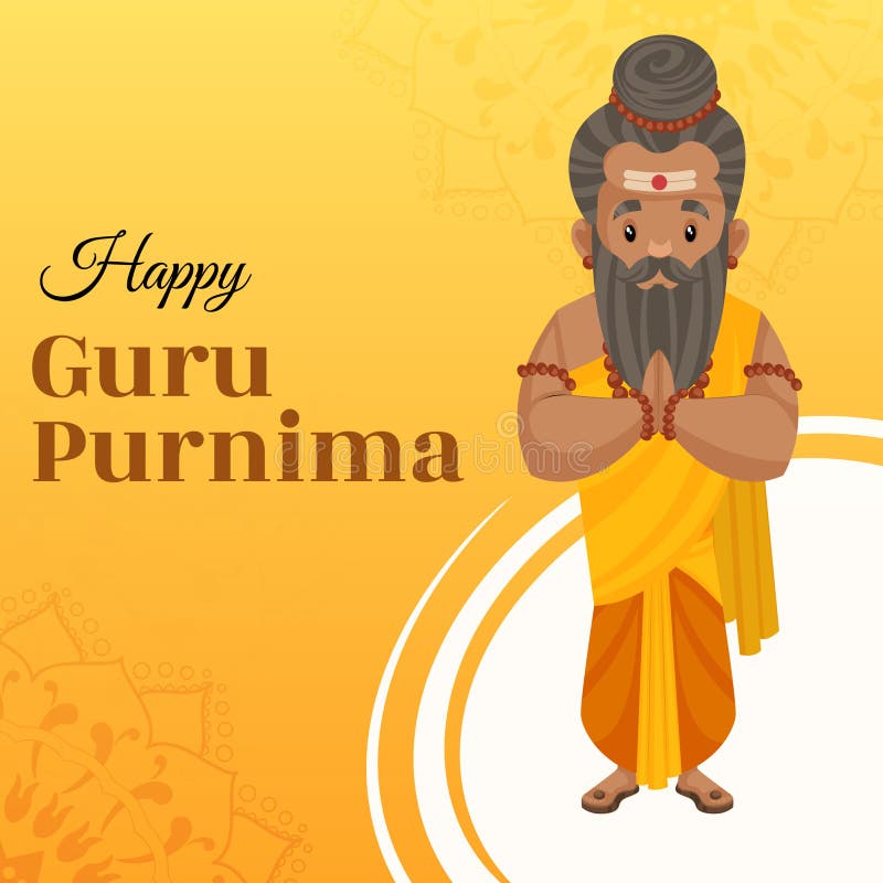 Guru Purnima of Banner Design Stock Vector - Illustration of card ...