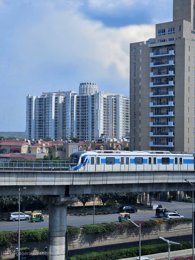 Gurugram City View stock image. Image of apartments - 376593885