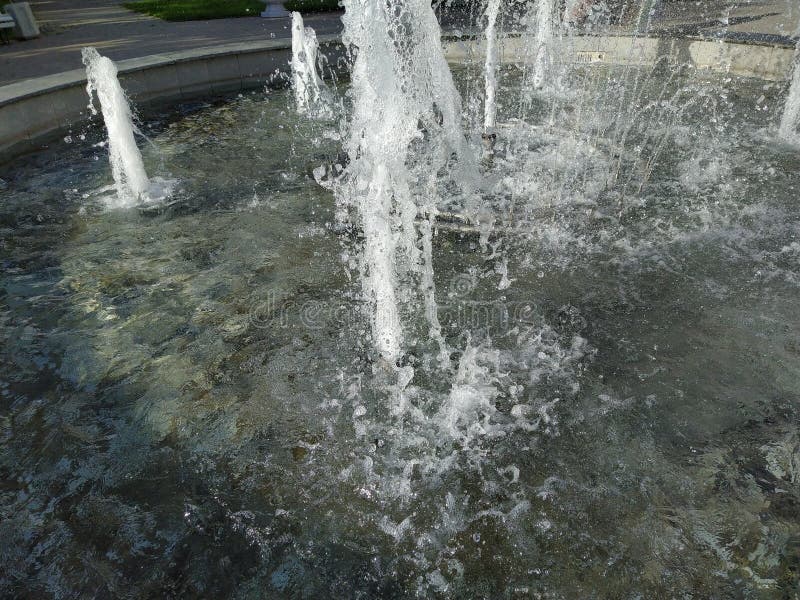 Gush of Water Fountain. Water Splash in the Fountain. Stock Photo ...
