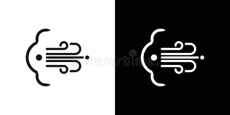 Gust icon logo set vector stock vector. Illustration of pictogram ...