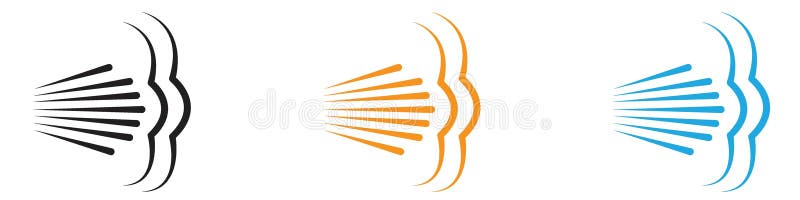 Gust Icon Vector Logo Set Collection for Web App Ui Stock Illustration ...