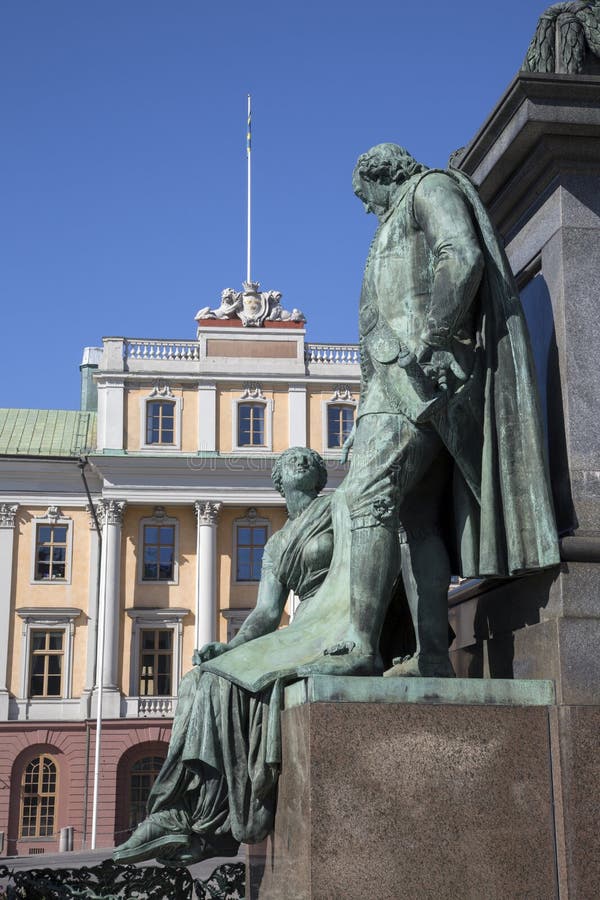 Staty i Stockholm arkivfoto. Bild av skulpturer, europa - 63492744