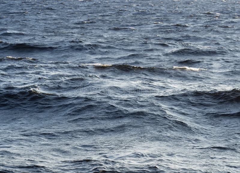 Gusts of Wind Forming Small Waves with Foam Stock Image - Image of foam ...