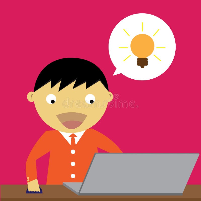 Gute Idee stock abbildung. Illustration von mann, clips - 40956747