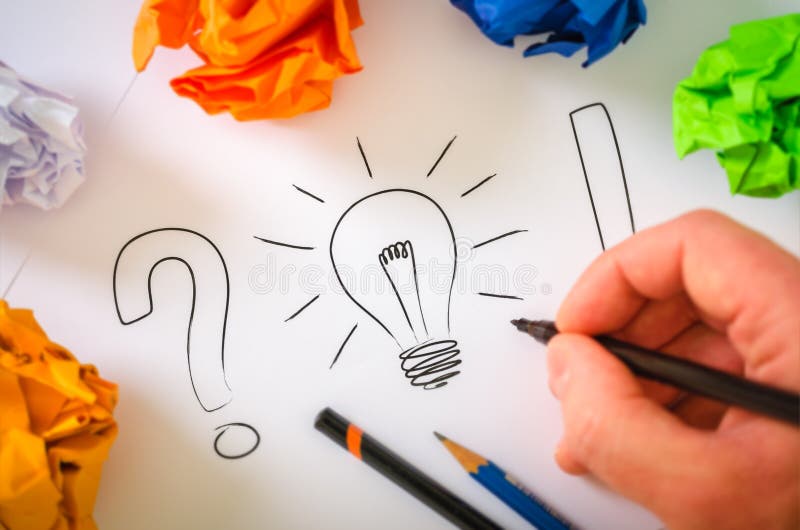 Gute Idee stockbild. Bild von lack, zeichnung, lernen - 50940163