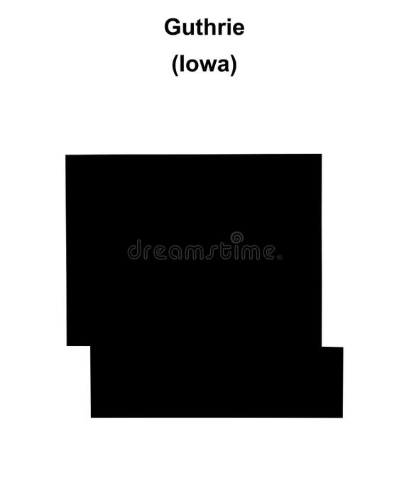 Guthrie outline map stock vector. Illustration of county - 361543520