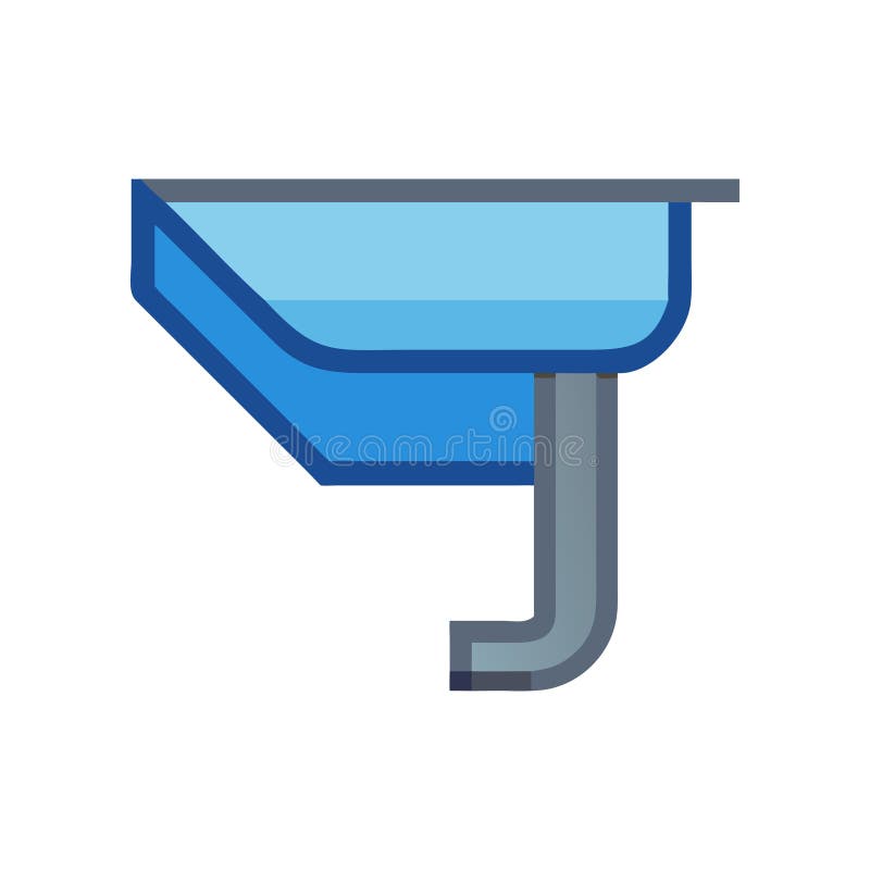 Gutter Design Symbol for Roofing Applications Stock Illustration ...