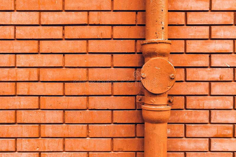 Gutter Downpipe and Brick Wall Stock Image - Image of worn, drainpipe ...