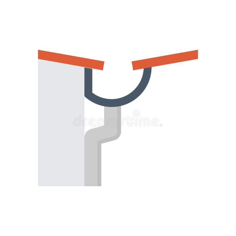 Gutter drainage icon stock vector. Illustration of background - 156443866